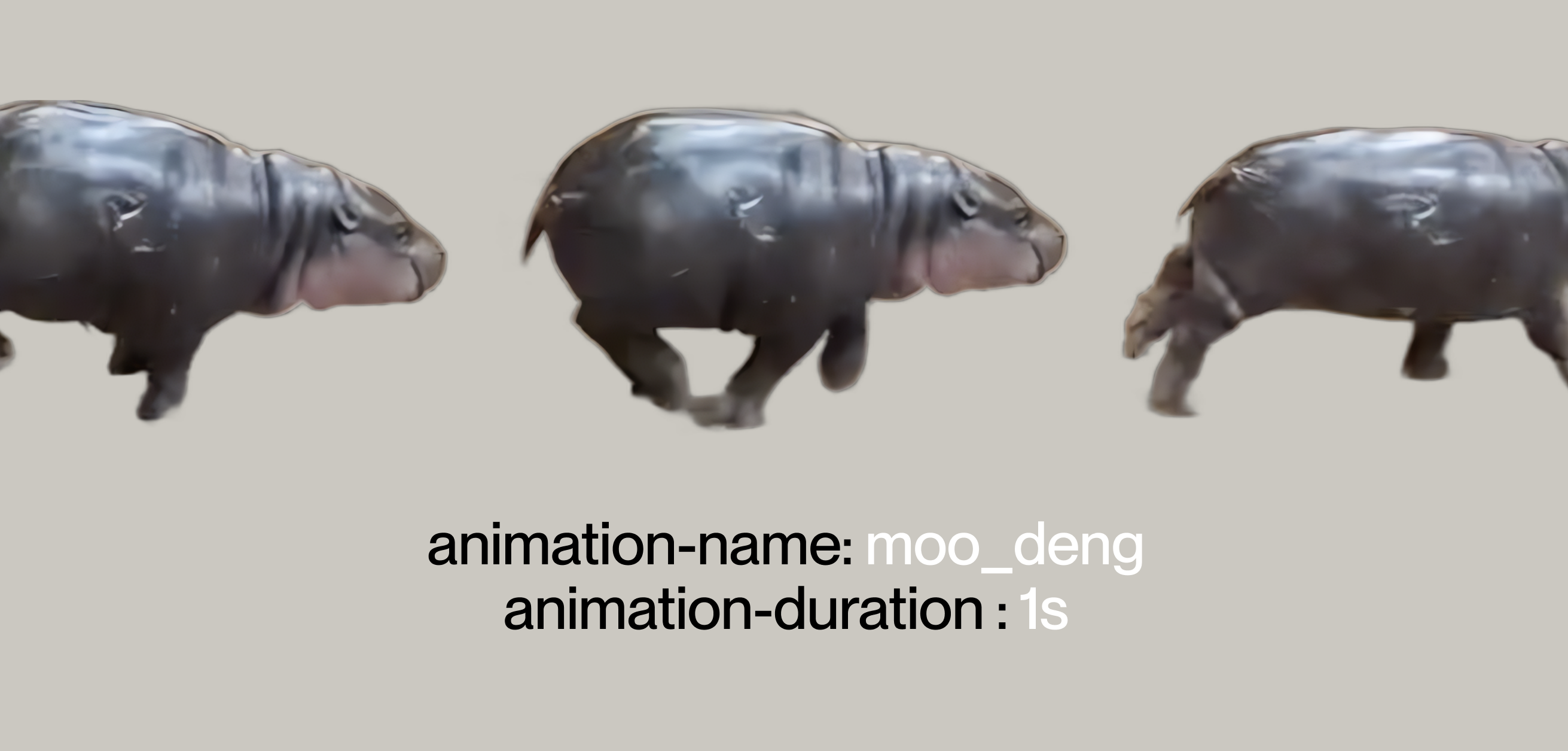 Learn CSS animation with Moodeng interactive UI