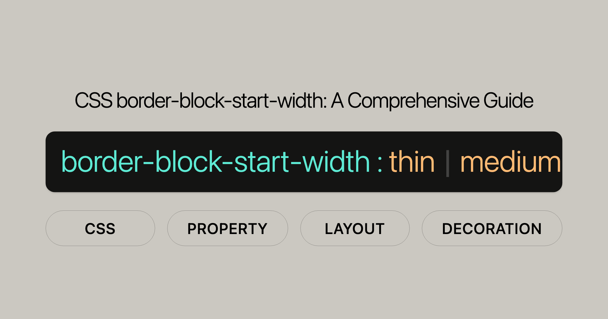 CSS border-block-start-width A Comprehensive Guide
