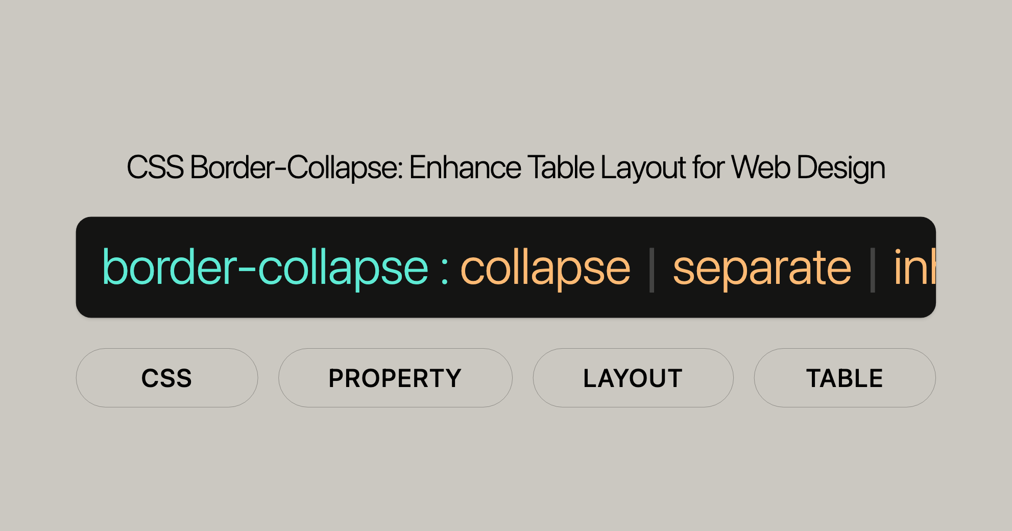 Css Border Collapse Enhance Table Layout For Web Design 2923