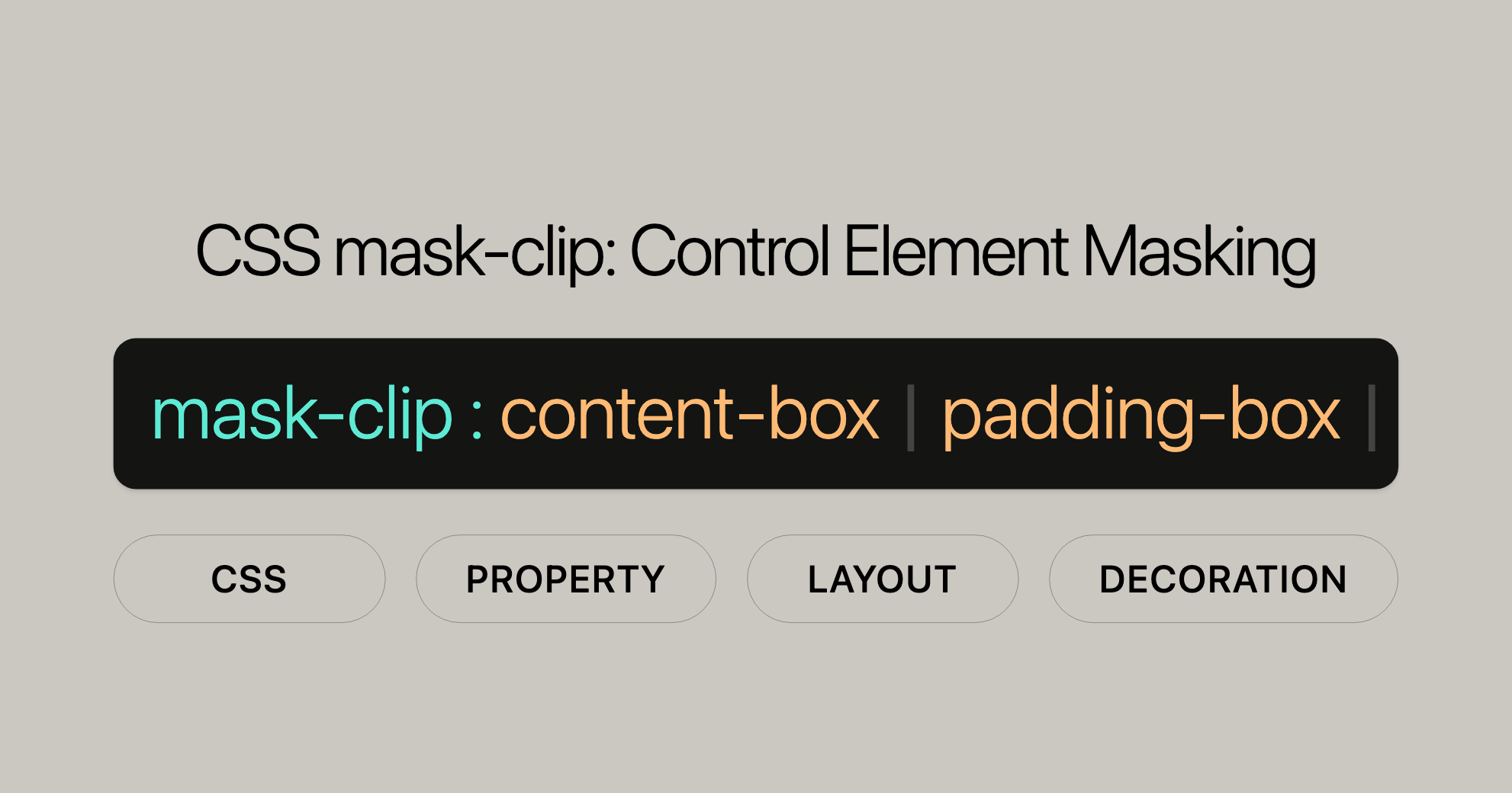 CSS mask-clip Control Element Masking