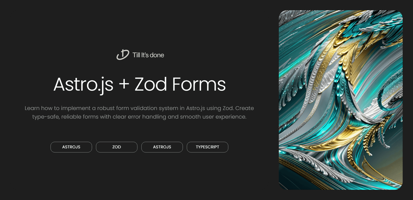 Custom Form Validation With Astro.js & Zod Custom Form Validation With Astro.js & Zod