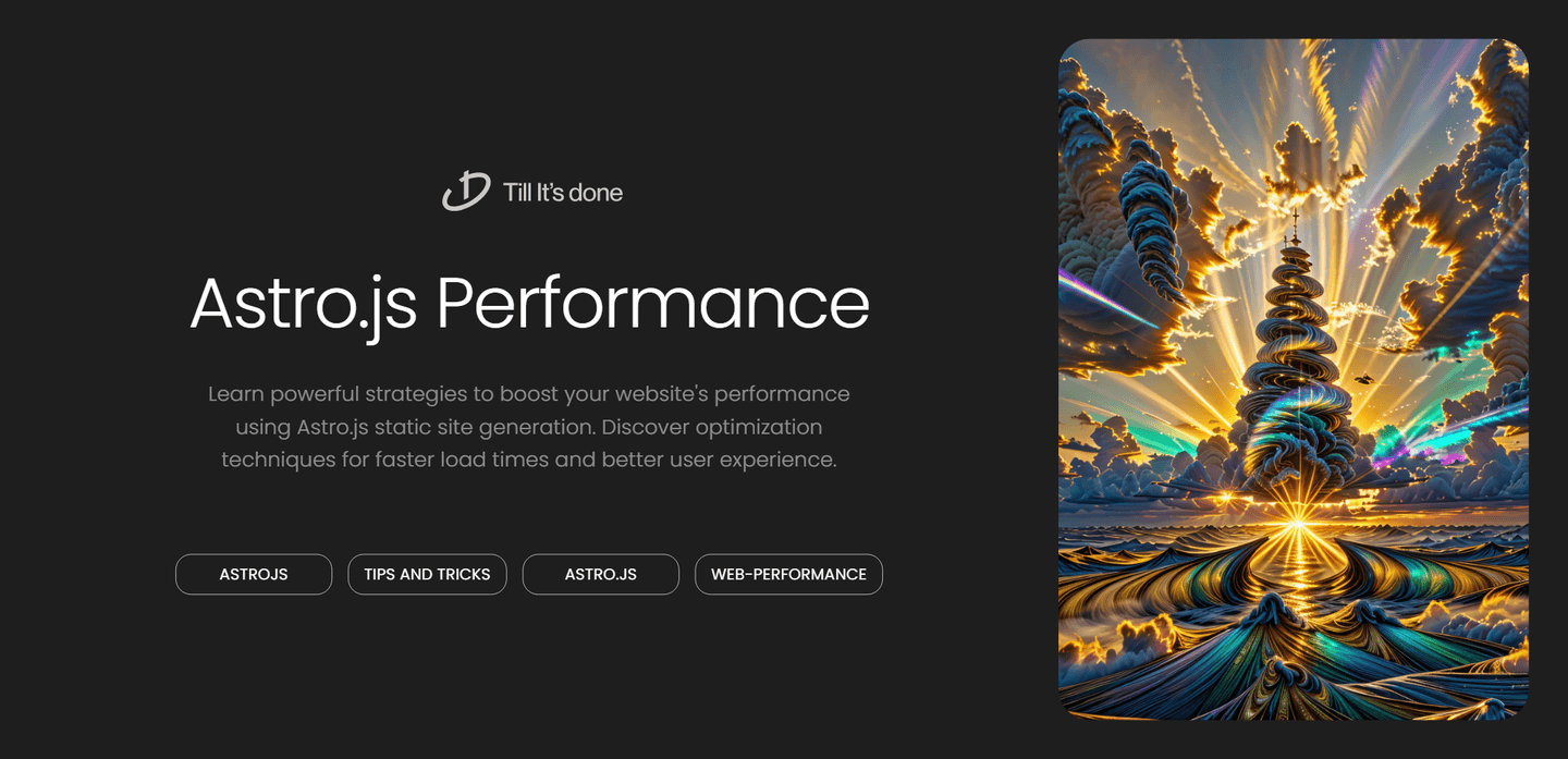 Optimize Astro.js with Static Site Generation
