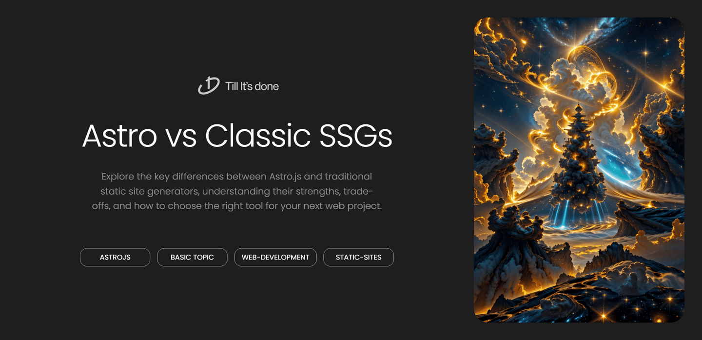 Astro.js vs Traditional Static Site Generators
