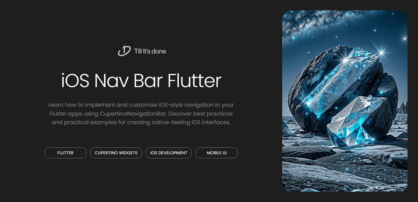 Using Cupertino Navigation Bar in Flutter Dev