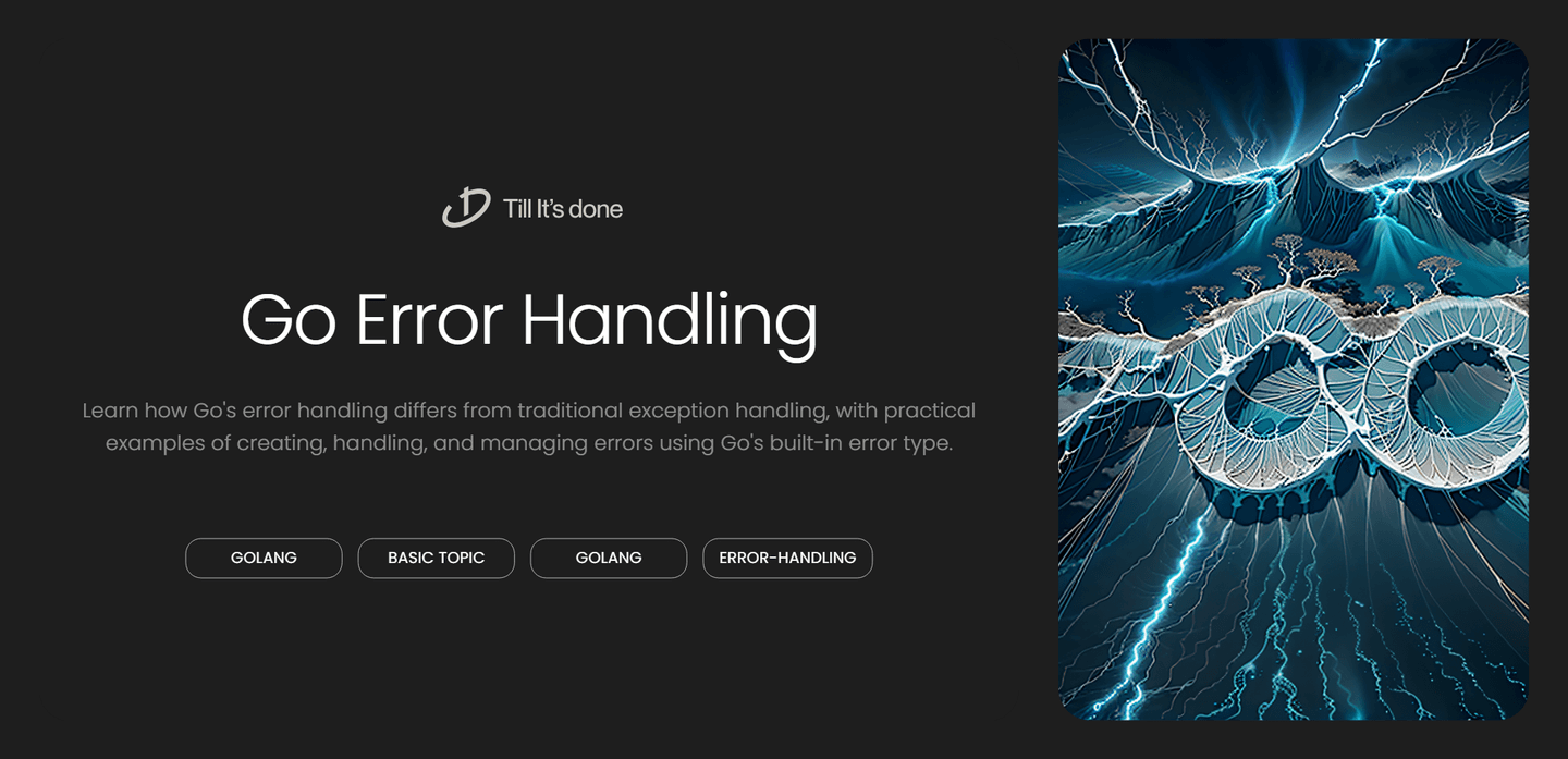 Error Handling in Go: Using the 'error' Type