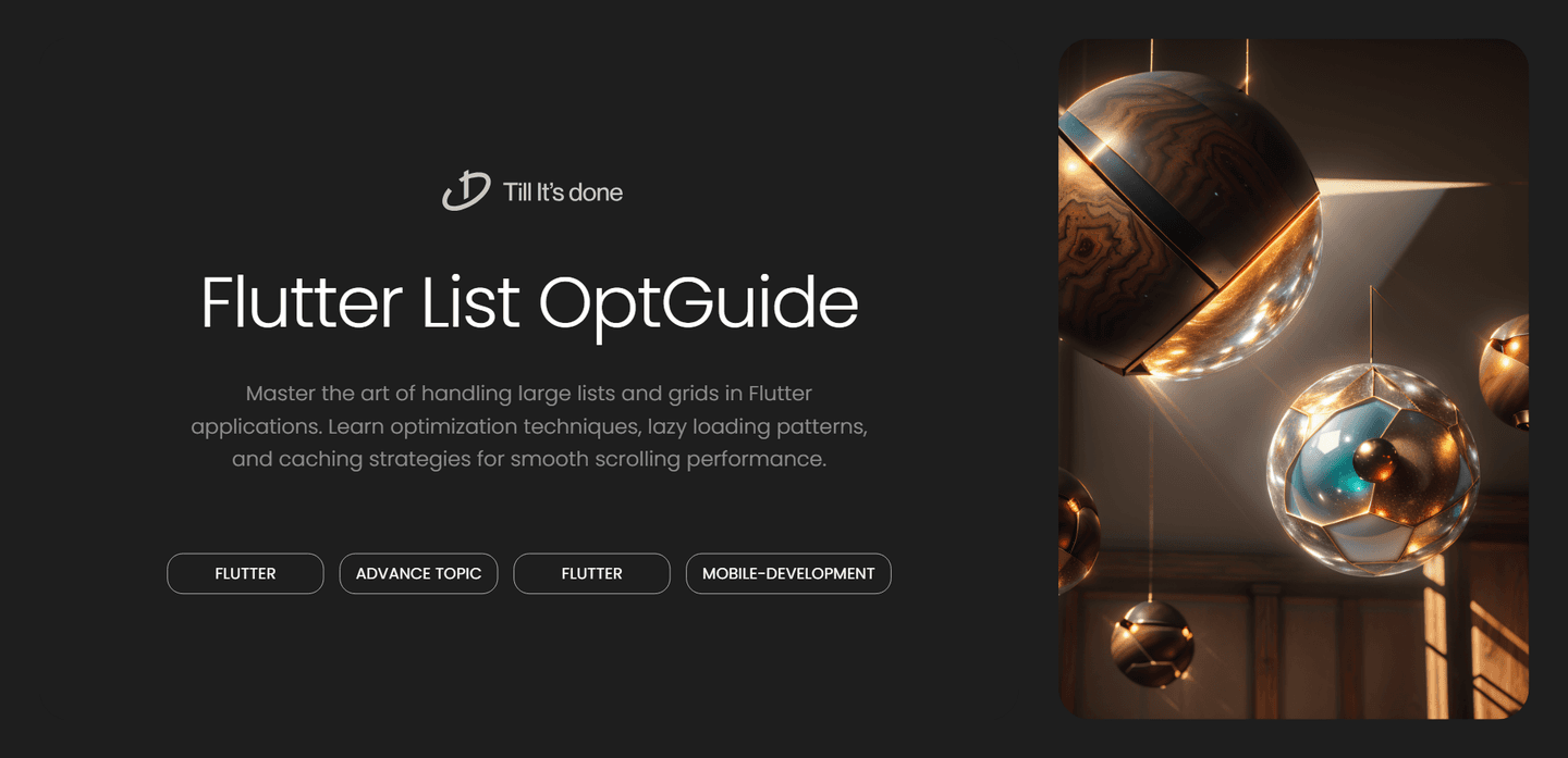 Building Complex UIs with Flutter: Large Lists Building Complex UIs with Flutter: Large Lists
