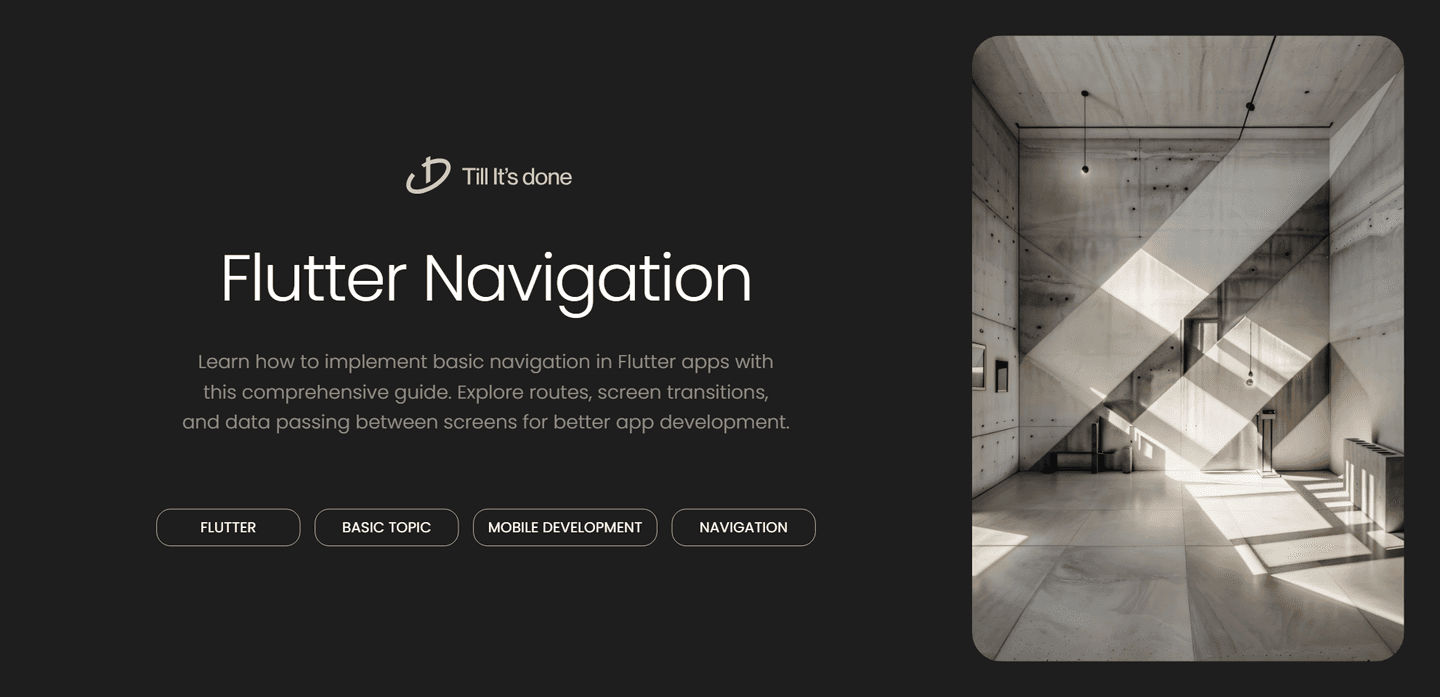 Basic Navigation in Flutter: A Beginner's Guide