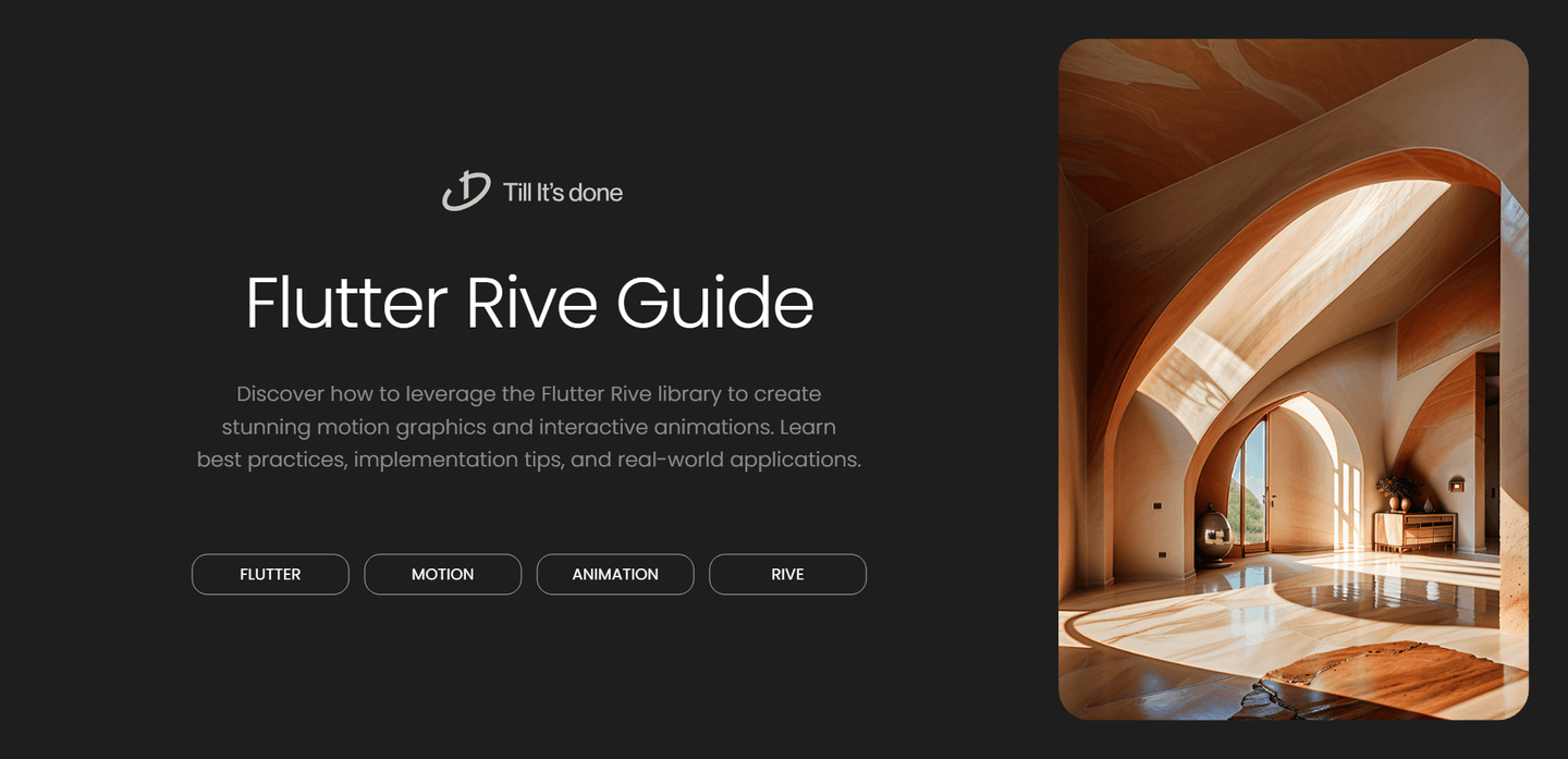 Flutter Rive: Advanced Motion Graphics Guide