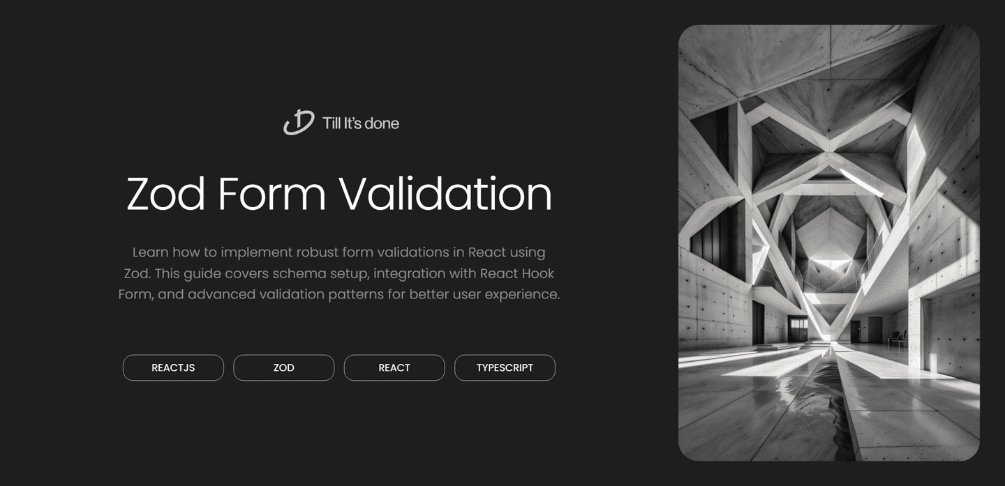 Complex Form Validations with Zod in React Complex Form Validations with Zod in React