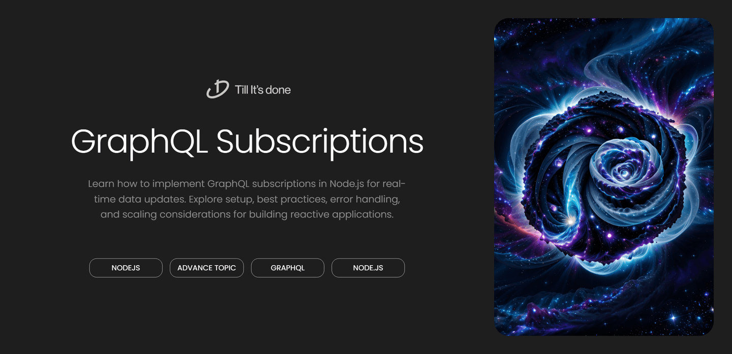 GraphQL Subscriptions in Node.js: Real-Time Data GraphQL Subscriptions in Node.js: Real-Time Data