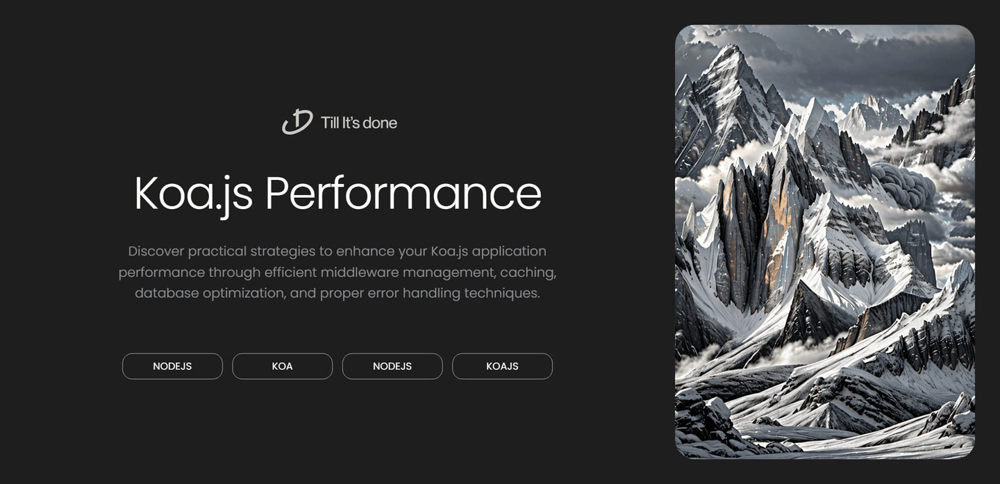 Optimizing Performance in Koa.js Applications