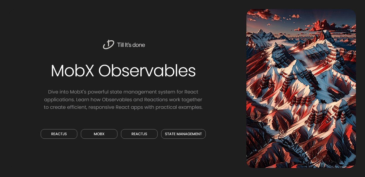 Understanding MobX Observables and Reactions Understanding MobX Observables and Reactions