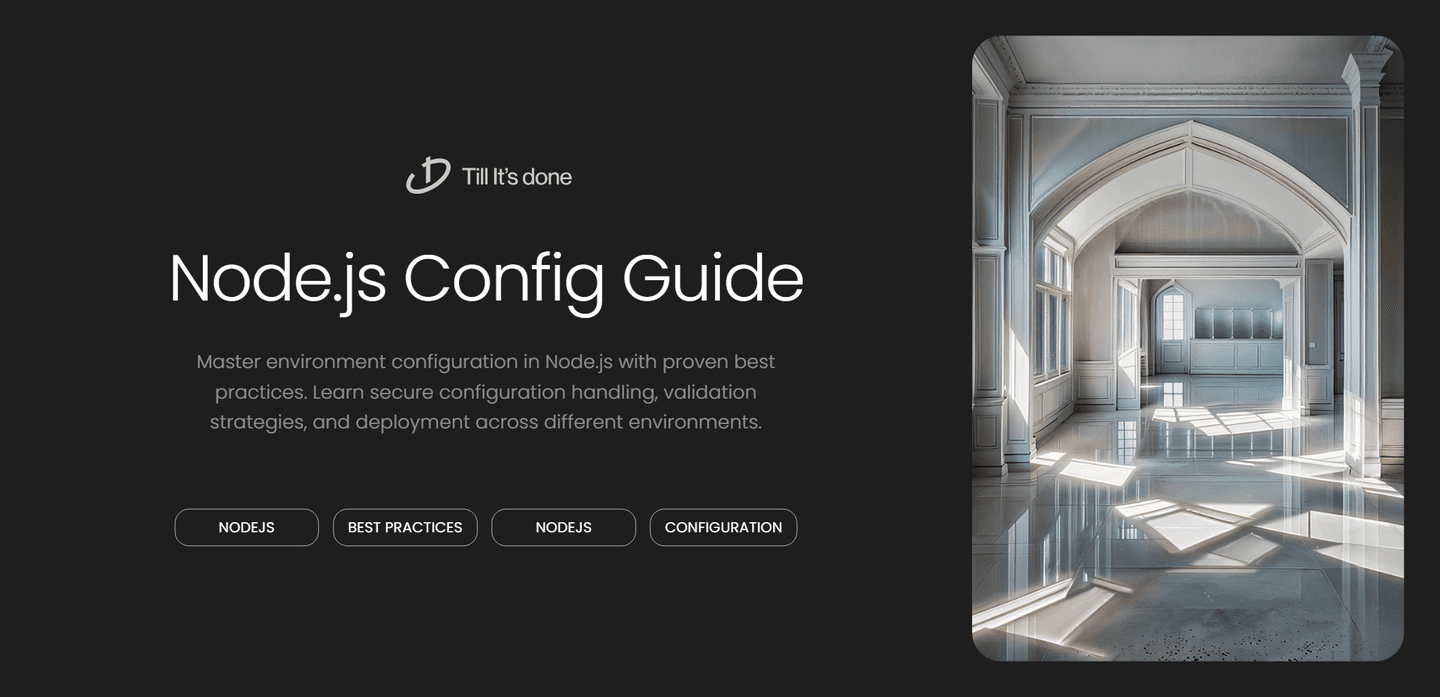 Environment Config Management in Node.js Environment Config Management in Node.js