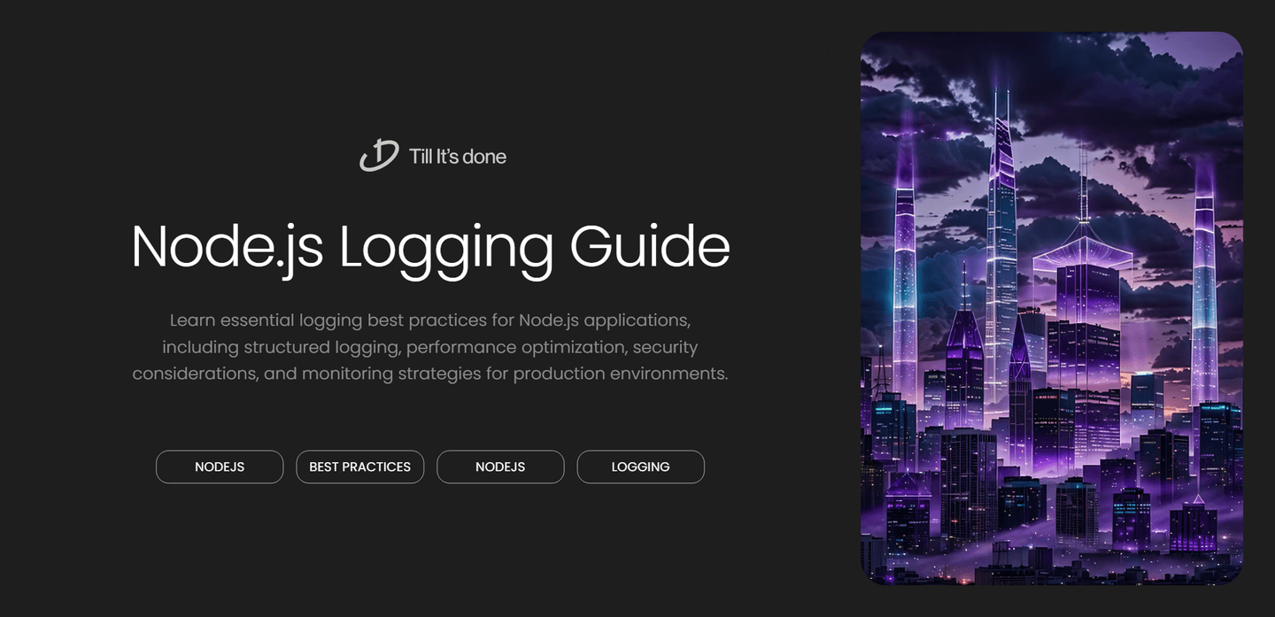 Efficient Logging Strategies in Node.js