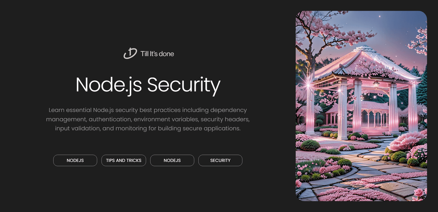 Node.js Security Best Practices Guide 2024