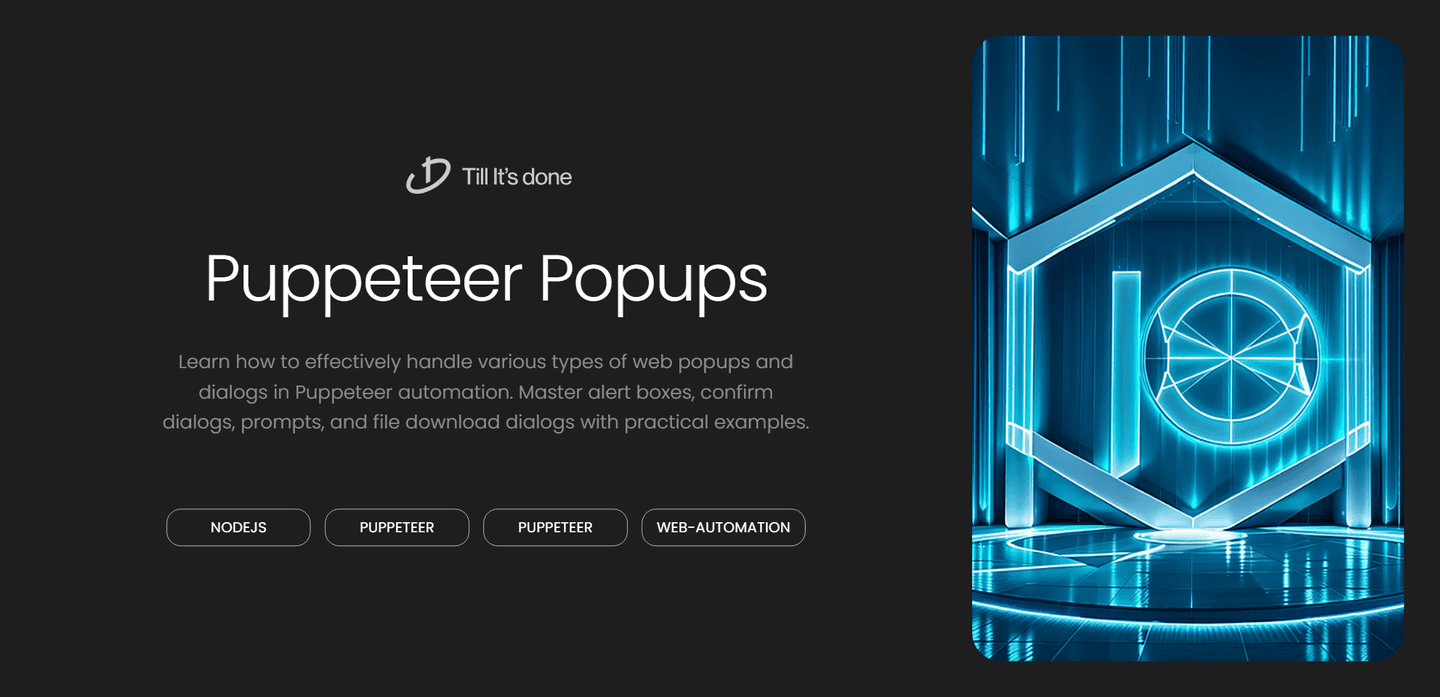 Master Puppeteer: Handle Web Popups & Dialogs