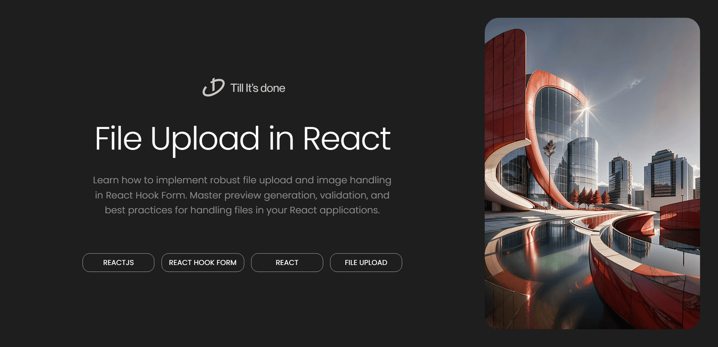 File Upload & Image Handling in React Hook Form File Upload & Image Handling in React Hook Form