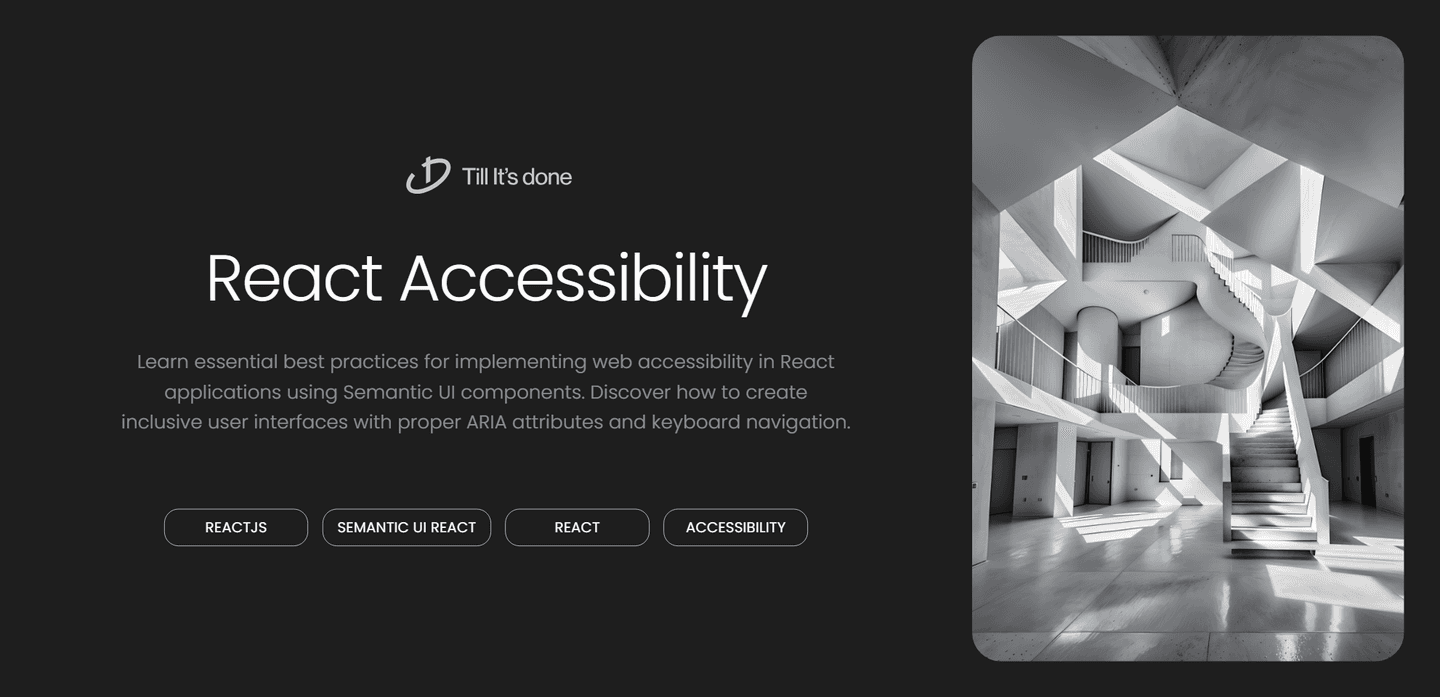 Accessibility in React with Semantic UI Guide