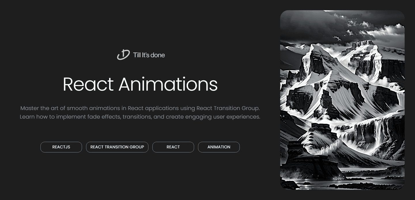 Animate React Components with Transition Group