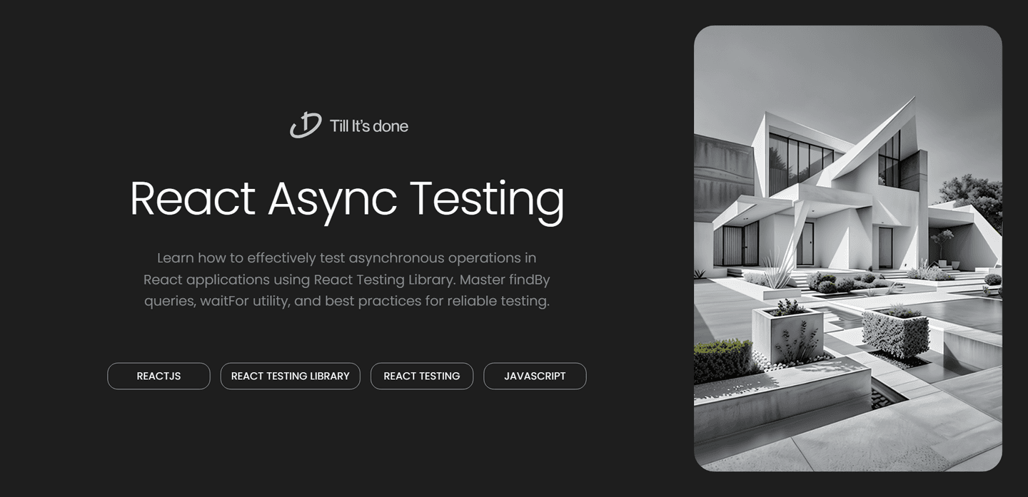 Testing Async Code With React Testing Library