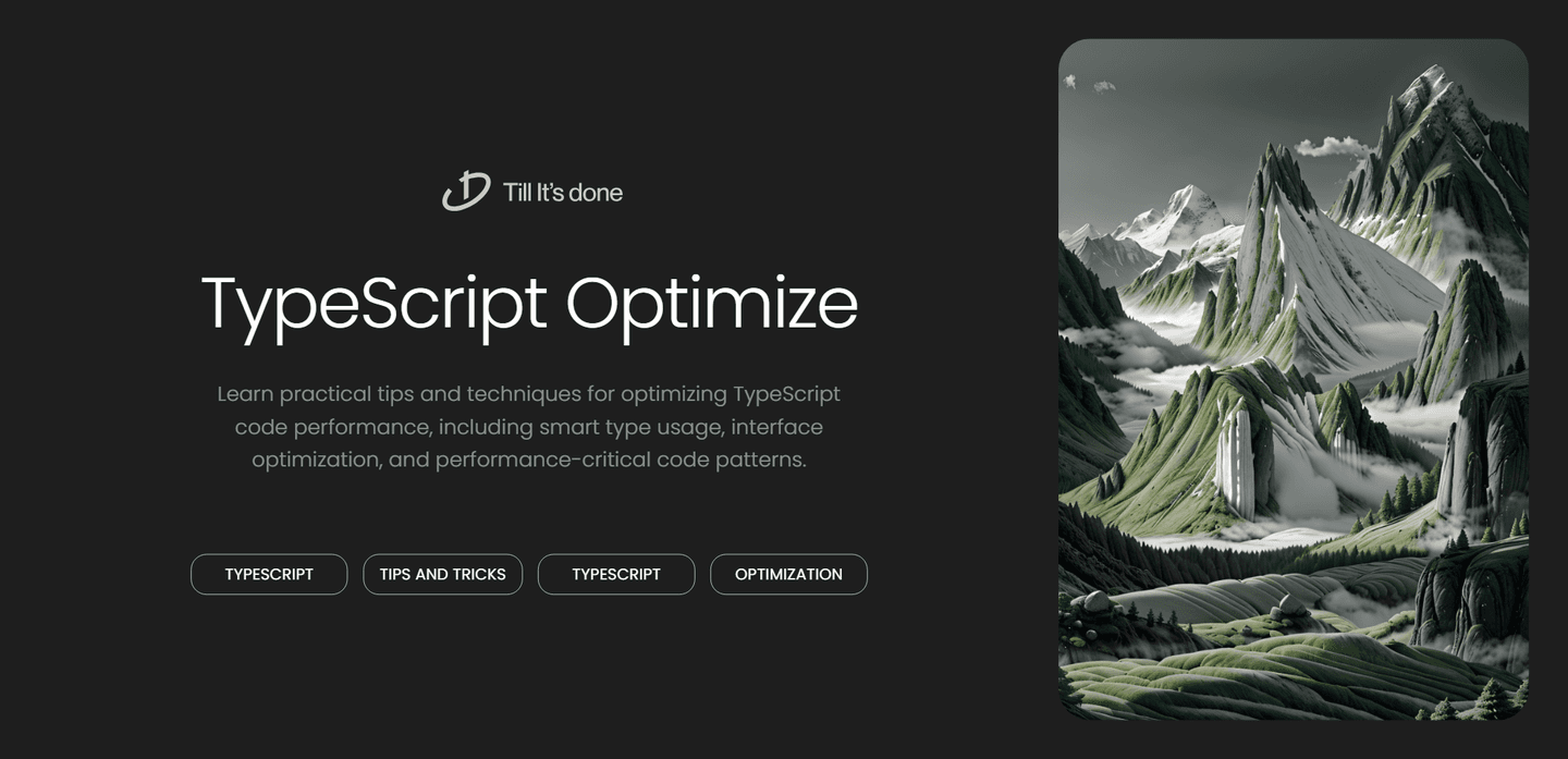 Optimizing TypeScript Code for Performance