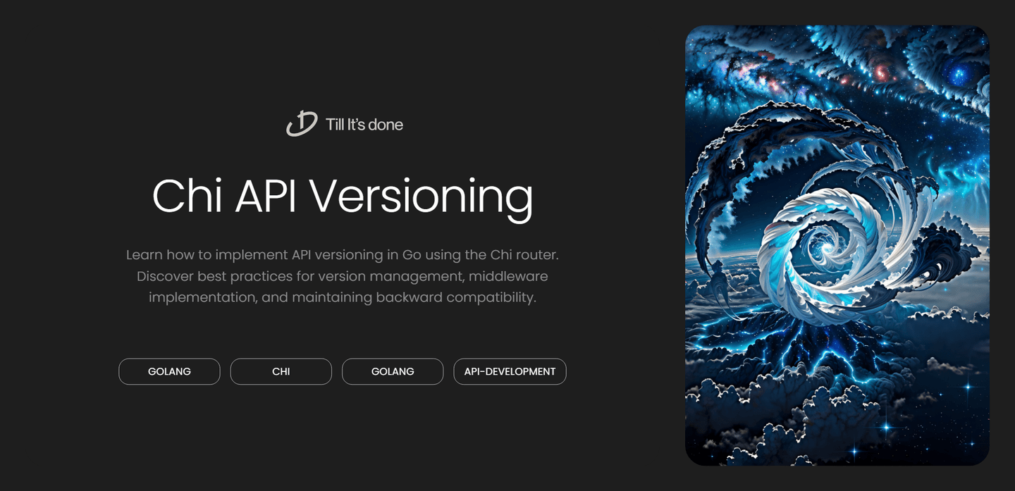 Building a Versioned API with Chi in Go Building a Versioned API with Chi in Go