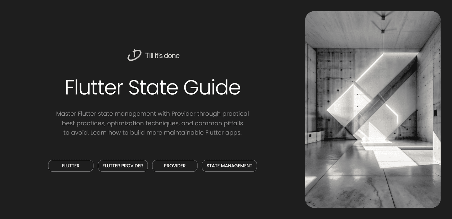 Flutter State Management with Provider Guide