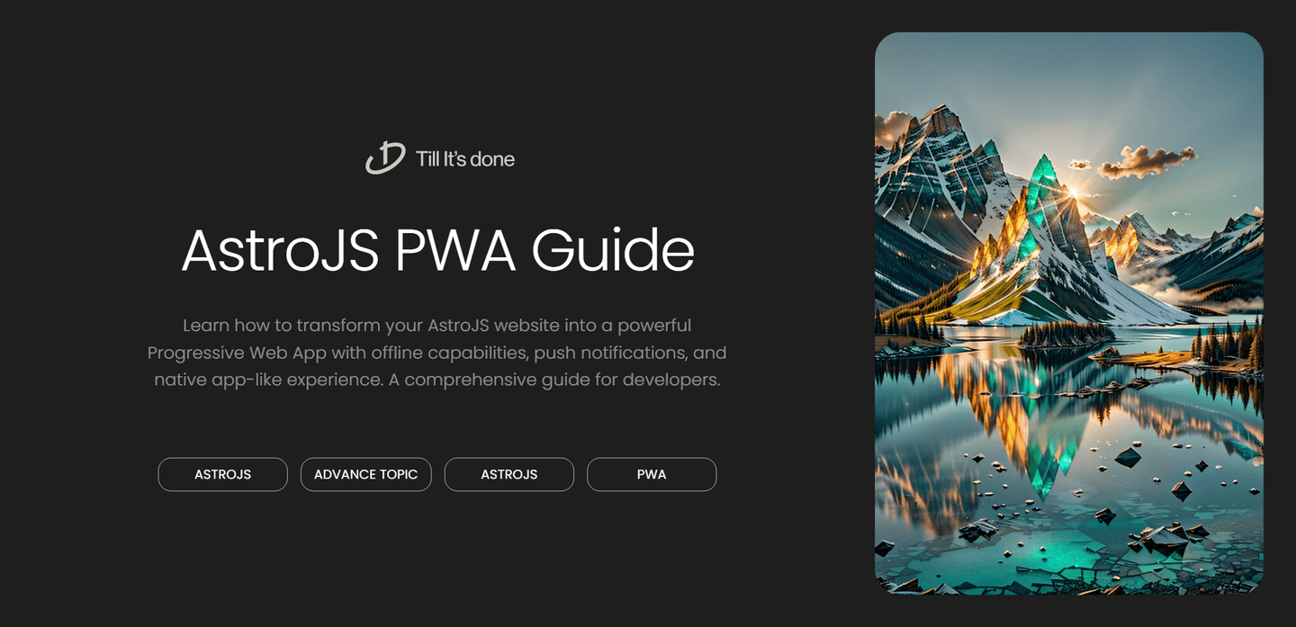Implementing PWAs with AstroJS Guide